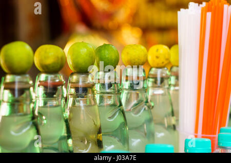 Bottles of locally made banta, an indian made soft drink that is very ...