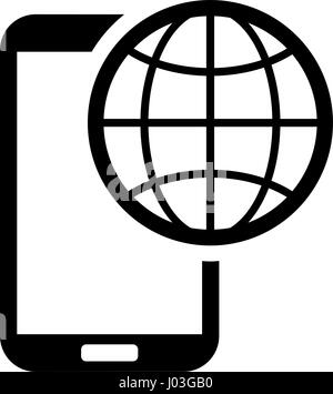 International Roaming Icon. Flat Design. Mobile Devices and Services ...