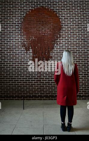 Yorkshire Sculpture Park's Millie Carroll with melted wax wall by Alex ...
