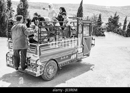 Syrian families tour the Convent of Tekla Maalula and the Monastery of ...