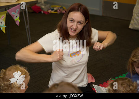 Baby & Toddler sign language class Stock Photo - Alamy