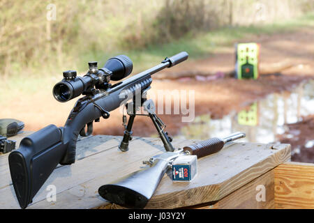 Ruger American Standard rifle with scope and ammo at Leeds outdoor ...