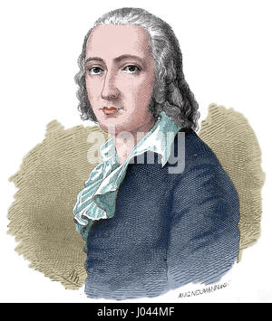 Friedrich Hoelderlin (1770-1843), poet, steel engraving, before 1880 ...