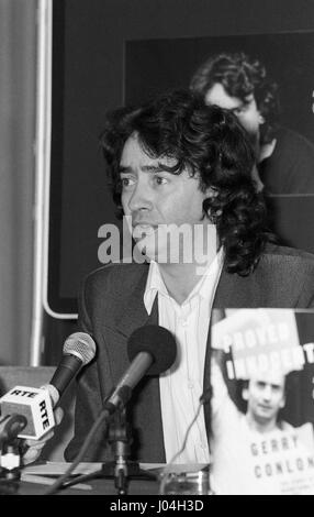 Gerry Conlon (l), one of the Guildford Four, in London, on the opening ...