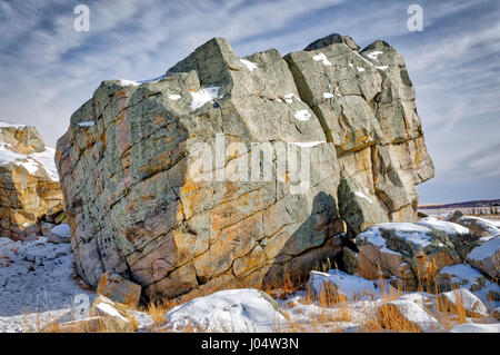 Okotoks Big Rock, the largest glacial erratic carried by glacier from ...