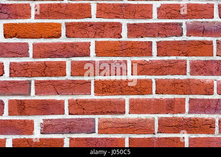Red bricks in layers as a cladding of a wall Stock Photo - Alamy