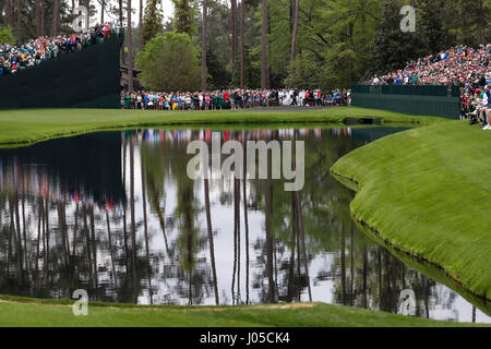 A general view on the 16th hole during the day 3 of the 2025 Masters ...