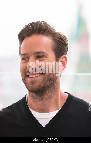 Moscow, Russia. 10nd April 2017. Hollywood actor Armie Hammer during a ...