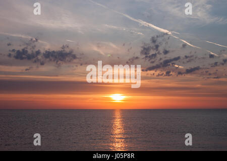 colorful sunset over Adriatic sea Stock Photo - Alamy