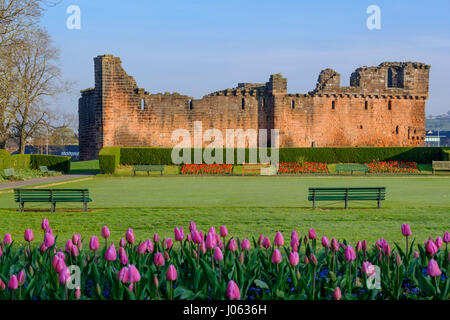 View of Penrith Castle, Penrith town, Cumbria, England, UK Stock Photo ...