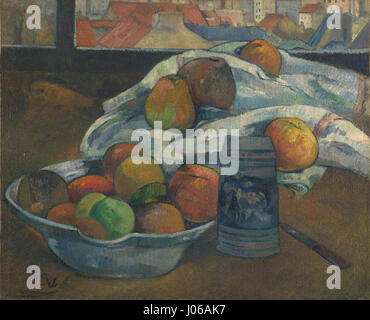 This painting by Paul Gauguin showcases the artist's signature style ...