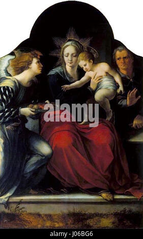 This work portrays the Holy Family, with the Virgin Mary, Child Jesus ...