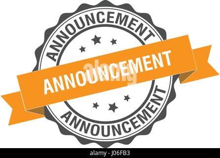 announcement grunge ribbon. announcement sign. announcement banner ...