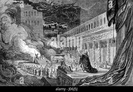 Solomon dedicates the First Temple at Jerusalem, Old Testament, Hebrew ...