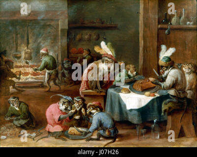 David Teniers the Younger - Meal in the Barn Stock Photo - Alamy
