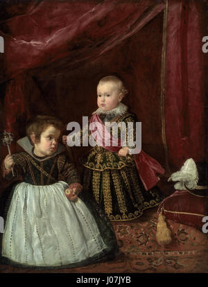 This painting, 'Baltasar Carlos with Dwarf,' depicts the Spanish ...