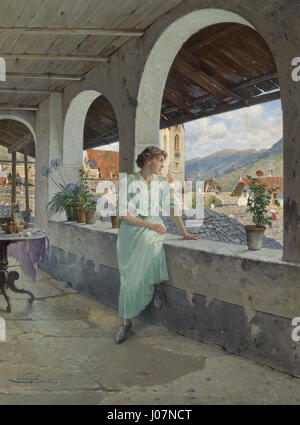 Josef Kinzel’s painting 'Blick über die Dächer' (1907) captures an ...