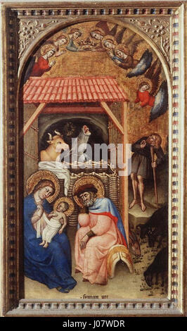 Nativity of the Virgin by the Italian late medieval painter Pietro ...