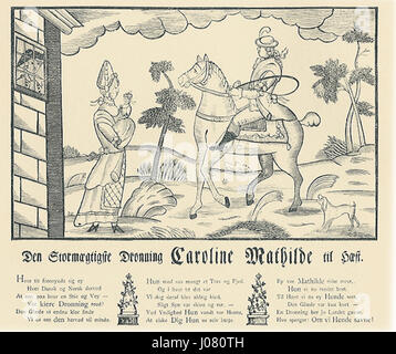 This artwork of Caroline Mathilde, Queen of Denmark, captures her regal ...