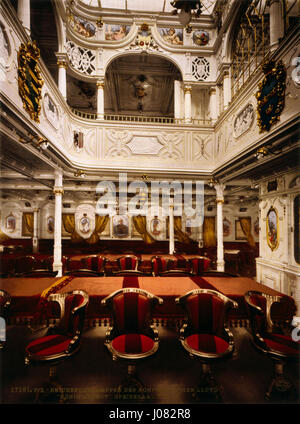 The First Class Dining Room aboard the SS Kronprinzessin Cecilie, an ...