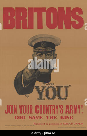 "Lord Kitchener Wants You" recruitment poster for the British army in ...