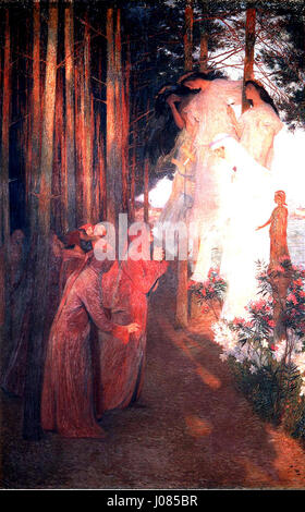 The painting 'Clémence Isaure' by Henri Martin is displayed at the Paul ...