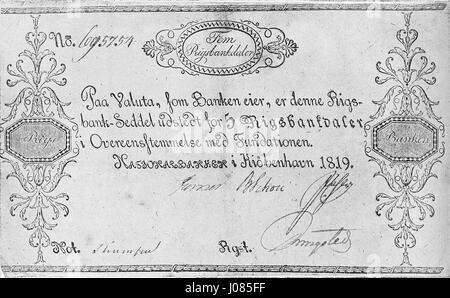 Pengeseddel nationalbank 1819 Stock Photo - Alamy