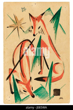 The Foxes 1913 by Franz Marc Stock Photo - Alamy