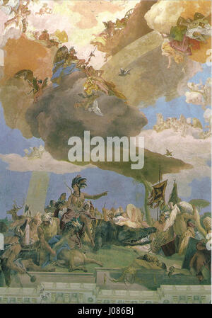Giovanni Tiepolo’s ceiling fresco in the stairwell of the Würzburg ...