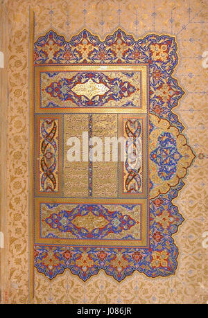 The frontispiece of a manuscript of 'Mantiq al-Tayr' by Farid al-Din ...