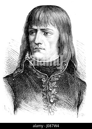 NAPOLEON BONAPARTE (1769-1821) in exile on St. Helena. Watercolour by ...