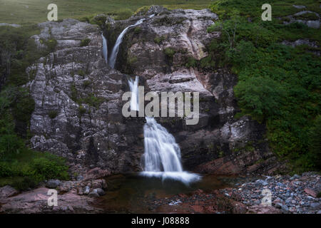 Meeting of Three Waters waterfall, Glencoe, Scotland Stock Photo - Alamy