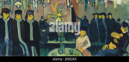 'Le Tabarin ou Cabaret' by Émile Bernard, painted in 1889, portrays a ...