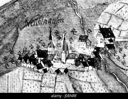 ‘Kiesersche Forstkarte Nr. 237 Mühlhausen’ is a detailed forestry map ...