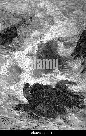 Édouard Riou’s illustration from Jules Verne’s novel 'The Children of ...