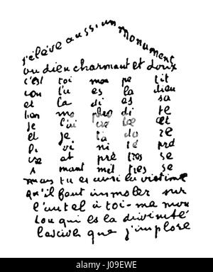 Guillaume Apollinaire Calligramme 1915 Stock Photo - Alamy