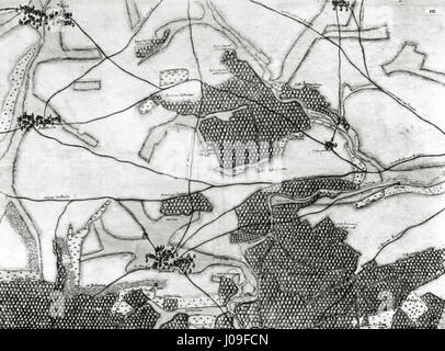 This historical map, *Kiesersche Forstkarte Nr. 56*, shows the forest ...