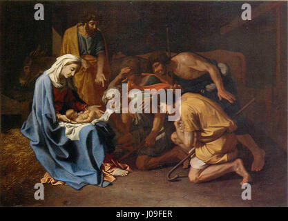 Nicolas Poussin - Adoration of the Shepherds Stock Photo - Alamy