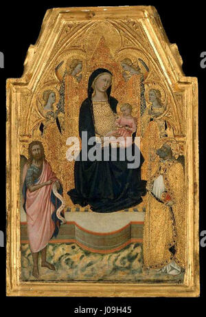 *Virgin and Child Enthroned* by Niccolò di Pietro Gerini is a 14th-century Italian painting ...