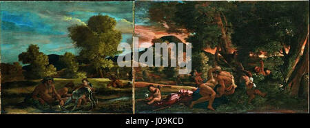 Vue de Grottaferrata avec Vénus et Adonis- Poussin -Montpellier Stock Photo - Alamy