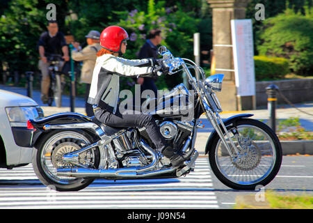Harley Davidson Rider in Hibiya Tokyo Japan Stock Photo - Alamy