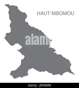 Mbomou prefecture map grey illustration silhouette Stock Vector Image ...