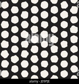 Stylish Doodle Scattered Shapes. Vector Seamless Black And White ...