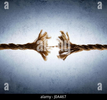 Rope about to break, a stress concept Stock Photo - Alamy