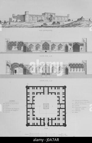 This architectural drawing by Pascal Coste showcases a Sunni mosque in ...