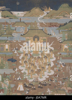 The Taima Mandala is a traditional Japanese artwork depicting the ...