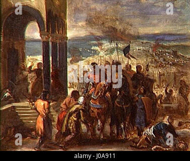 This painting depicts the dramatic fall of Constantinople in 1453 ...