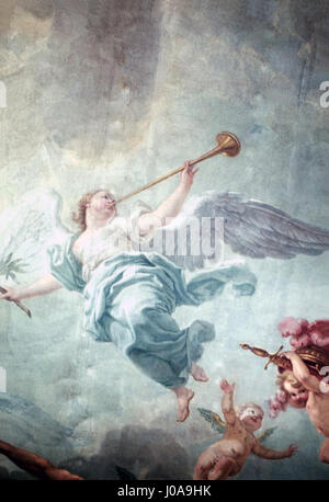 The painting 'Erhebung des Großen Kurfürsten in den Olymp' by van Loo ...