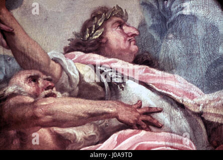 The painting 'Erhebung des Großen Kurfürsten in den Olymp' by van Loo ...