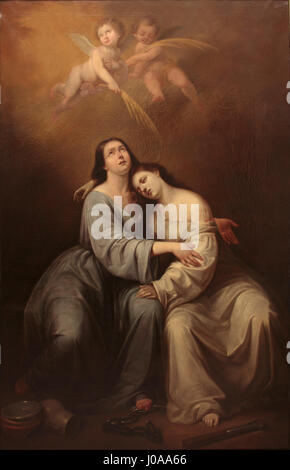Antonio Mª Esquivel - Saint Justa and Saint Rufina Stock Photo - Alamy